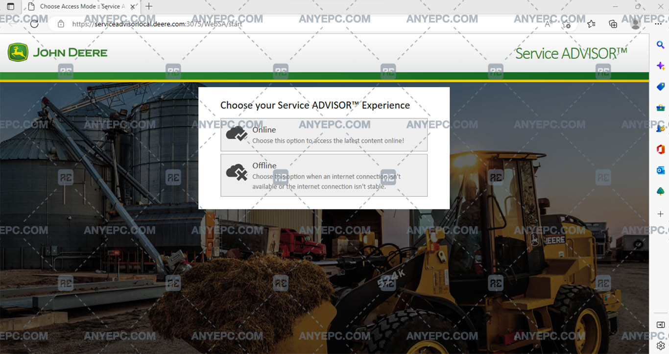 Restore Offline Access in John Deere Service Advisor Diagnostic Software